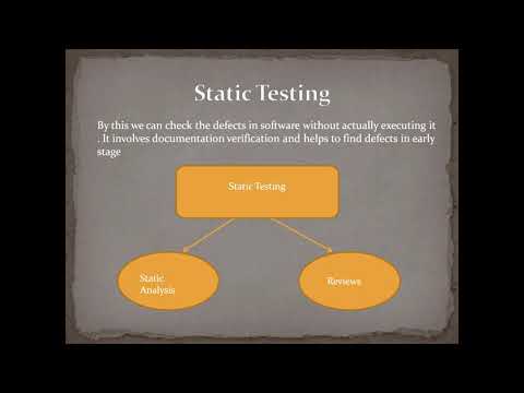 Types of Testing - Static Testing(Reviews , Walk through, Inspection) Part 1