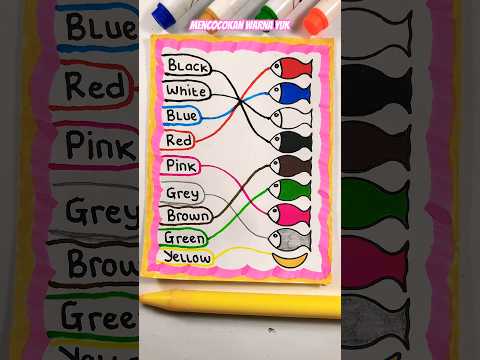 Mencocokan warna sesuai bahasa inggris #shorts #bahasainggris #shortvideo #reels #art