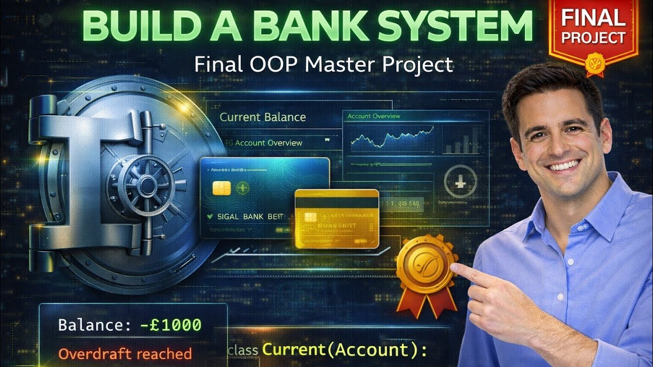 Python OOP Project: Build a Banking System (Inheritance & Methods) | Python Tutorial #30