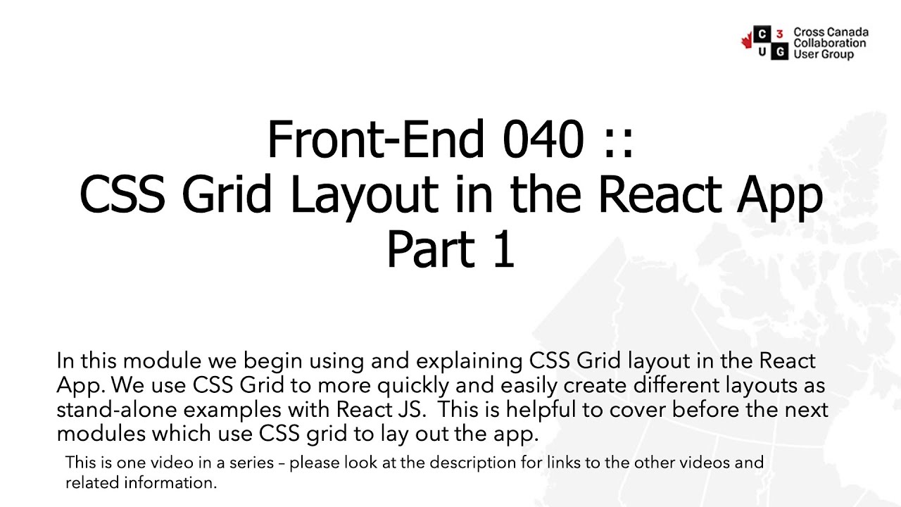Front-End 040 ::CSS Grid Layout in the React App Part 1