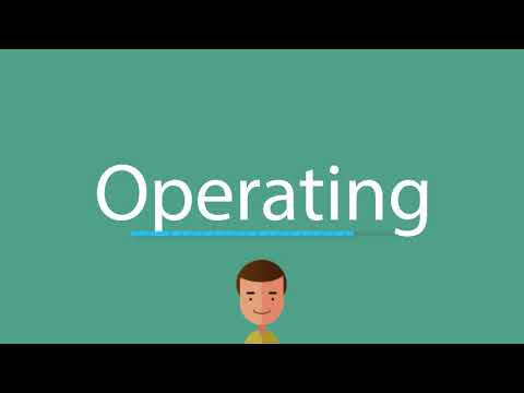 How to say Operating