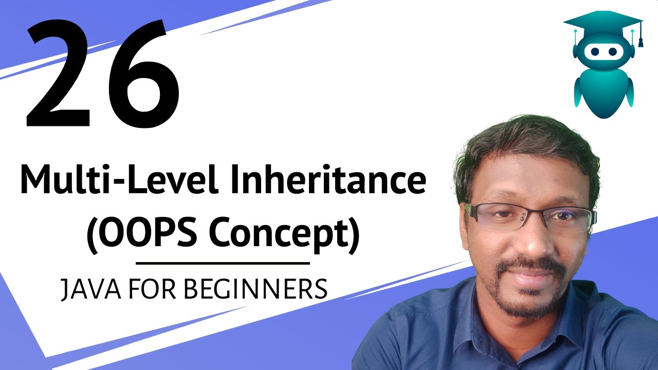 Java for Selenium : 26. Multilevel Inheritance | Code Implementation | Java OOPS concept