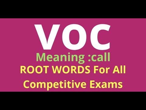 COMPETITIVE ENGLISH VOCABULARY - ROOT - VOC