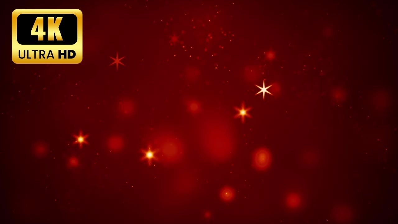 4K Red confetti and bokeh lights on the red Christmas background  | No Copyright#freedownload
