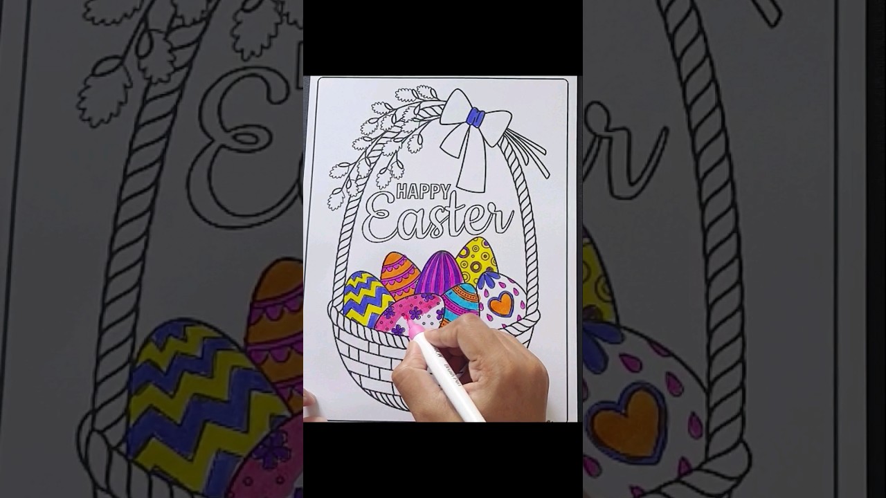happy easter coloring