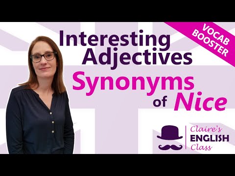 English lesson - Vocab Booster - Synonyms of Nice