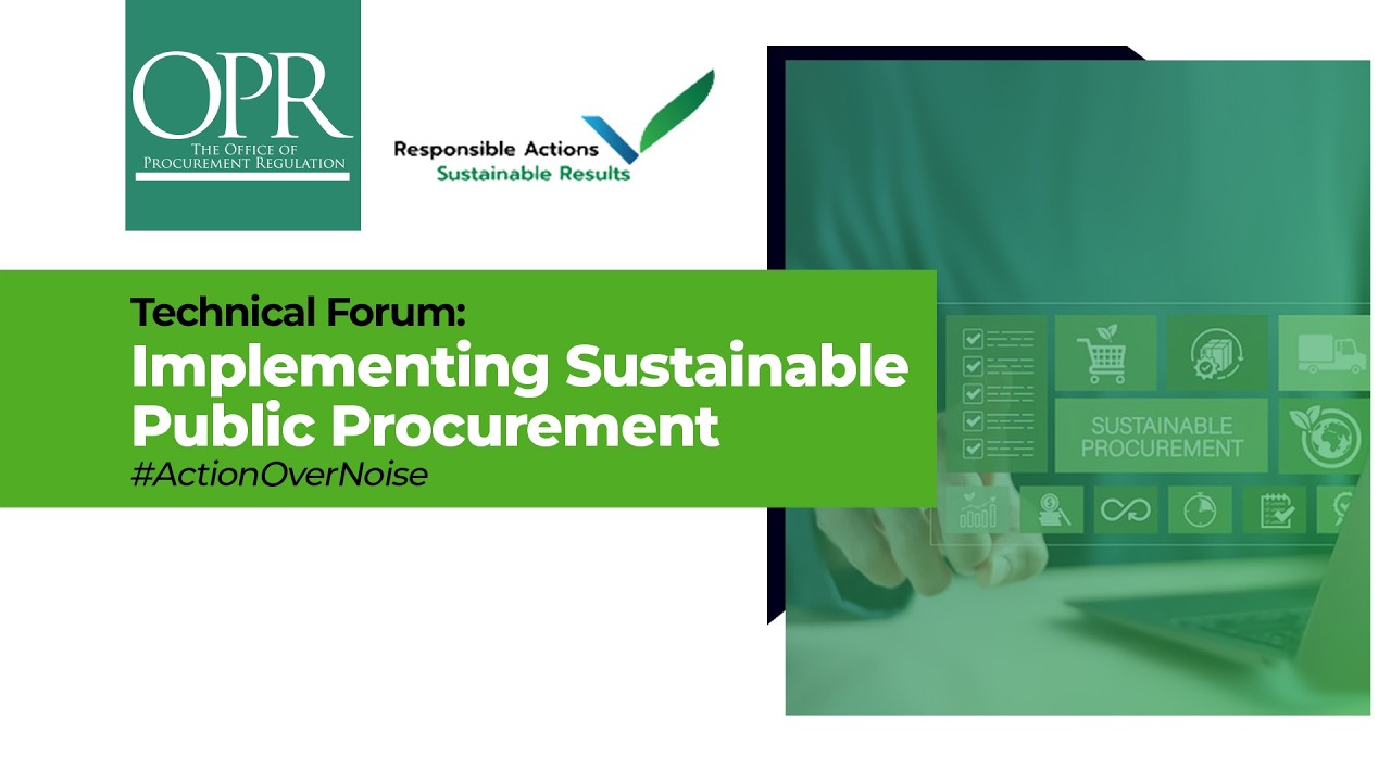 Technical Forum: Implementing Sustainable Public Procurement