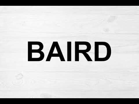 How To Pronounce Baird
