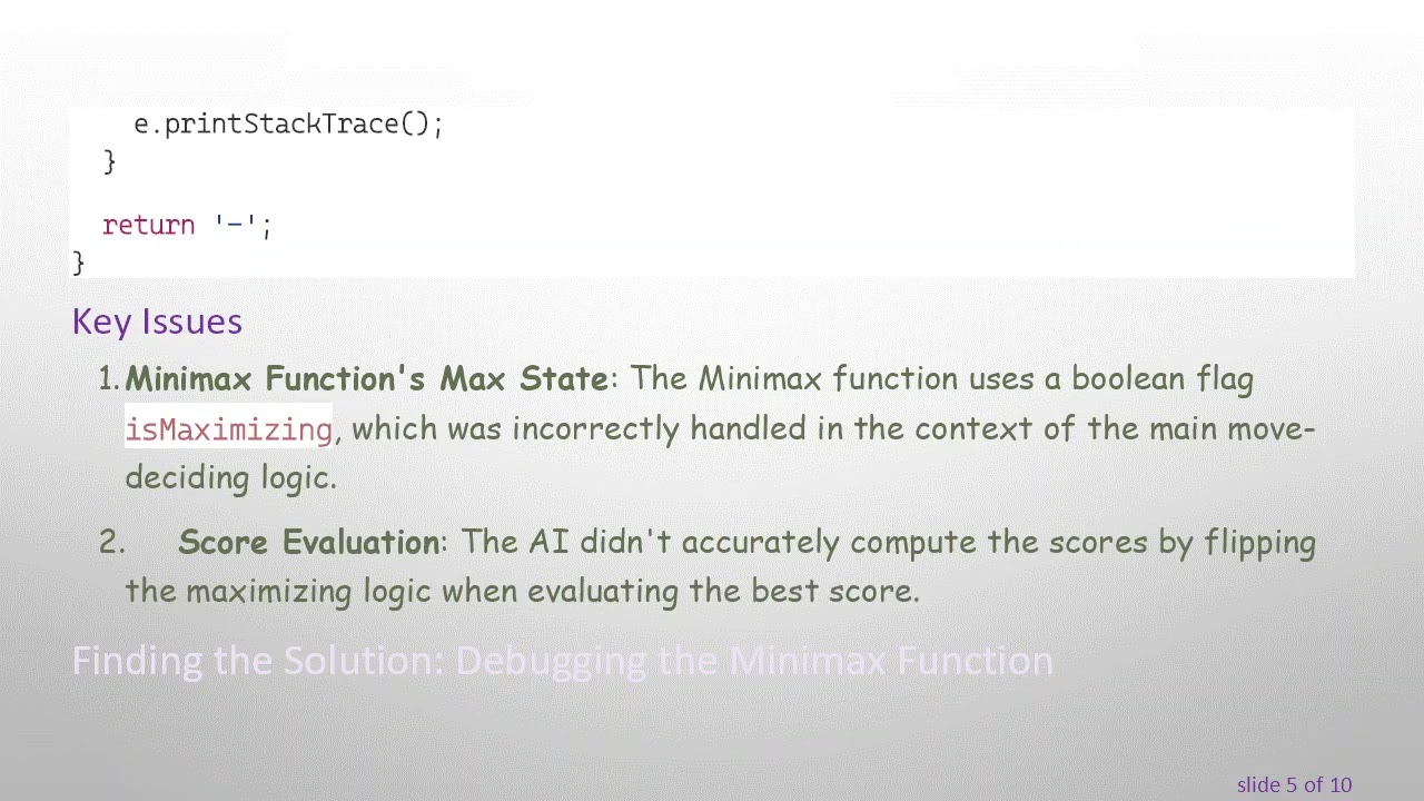 How to Solve Tic-Tac-Toe AI Issues with the Minimax Algorithm in Java