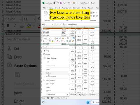 Don't insert multiple rows like this in Excel | Instead use this Amazing Excel Trick #excel