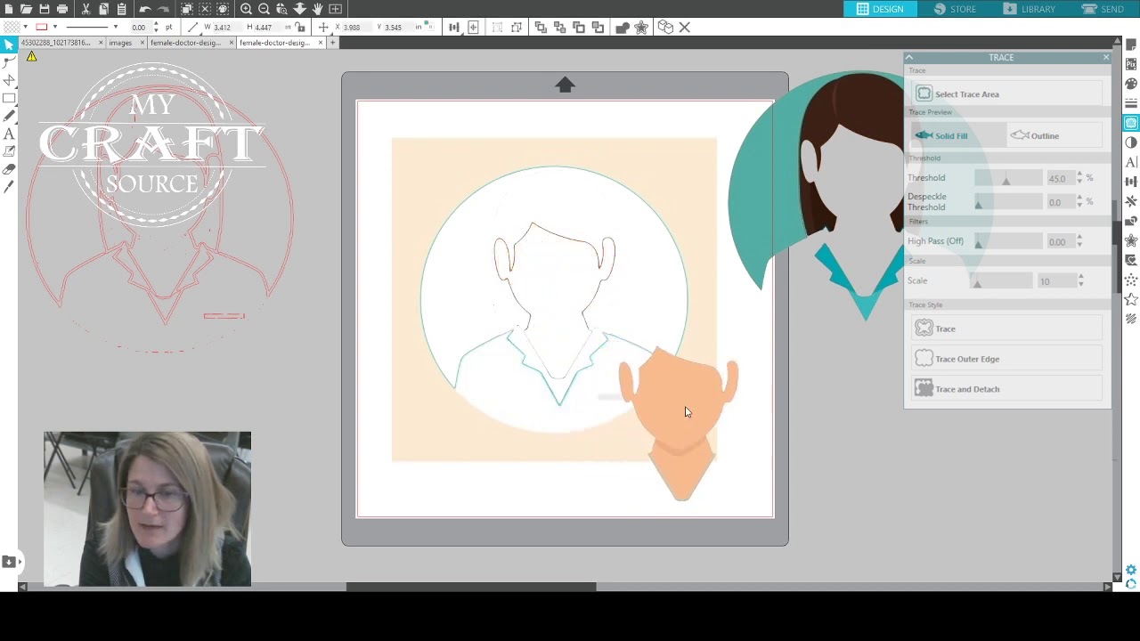 Tracing Tool in Silhouette Basic Edition