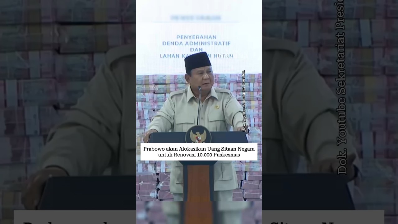 Prabowo akan Alokasikan Uang Sitaan Negara untuk Renovasi 10.000 Puskesmas