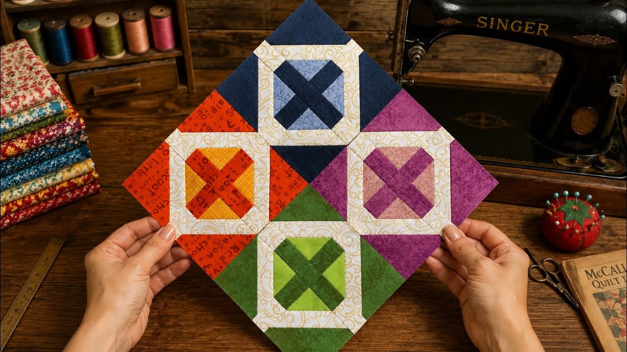 “Easy Quilting Project for Beginners | Patchwork Block Tutorial