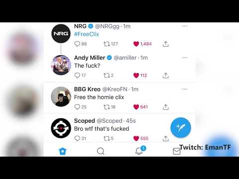 CLIX GETS BANNED ON TWITCH FULL VID AND REACTIONS!!