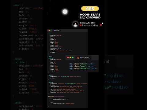 ✨ Moon and Stars Background | HTML & CSS