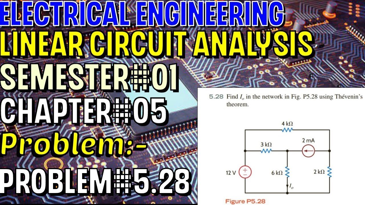 Linear Circuit Analysis | Chapter#05 | Problem#5.28 | Basic Engineering Circuit Analysis