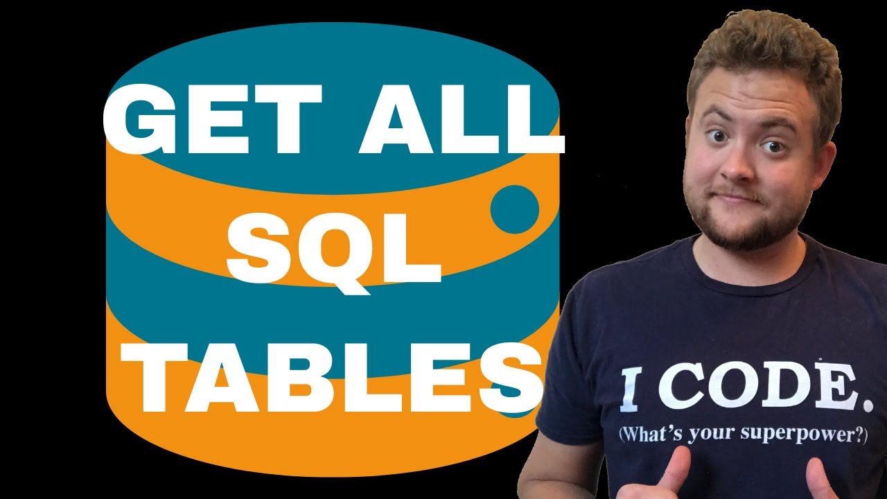 How To Show All Tables In Sql