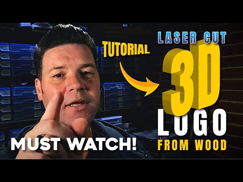 How to Laser Cut Wood 3D Logo | Corel Draw Tutorial