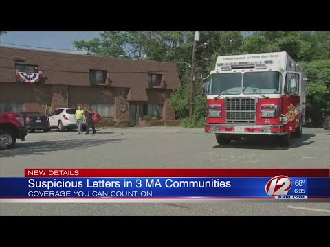Three suspicious letters found in Massachusetts communities