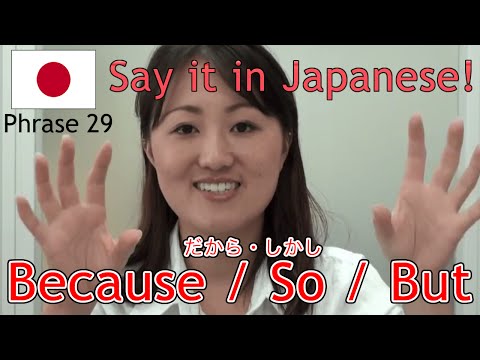 Online Japanese Lesson 29/40 : だから・しかし (Because/So and But)