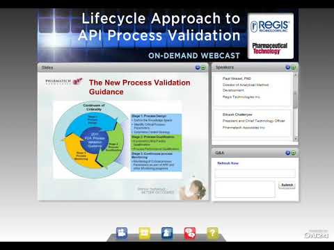 Lifecycle Approach to API Process Validation