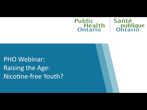 PHO Webinar: Raising the Age: Nicotine-free Youth?