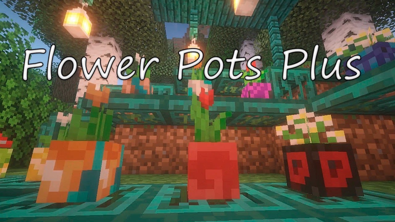 Flower Pots Plus mod in Minecraft !