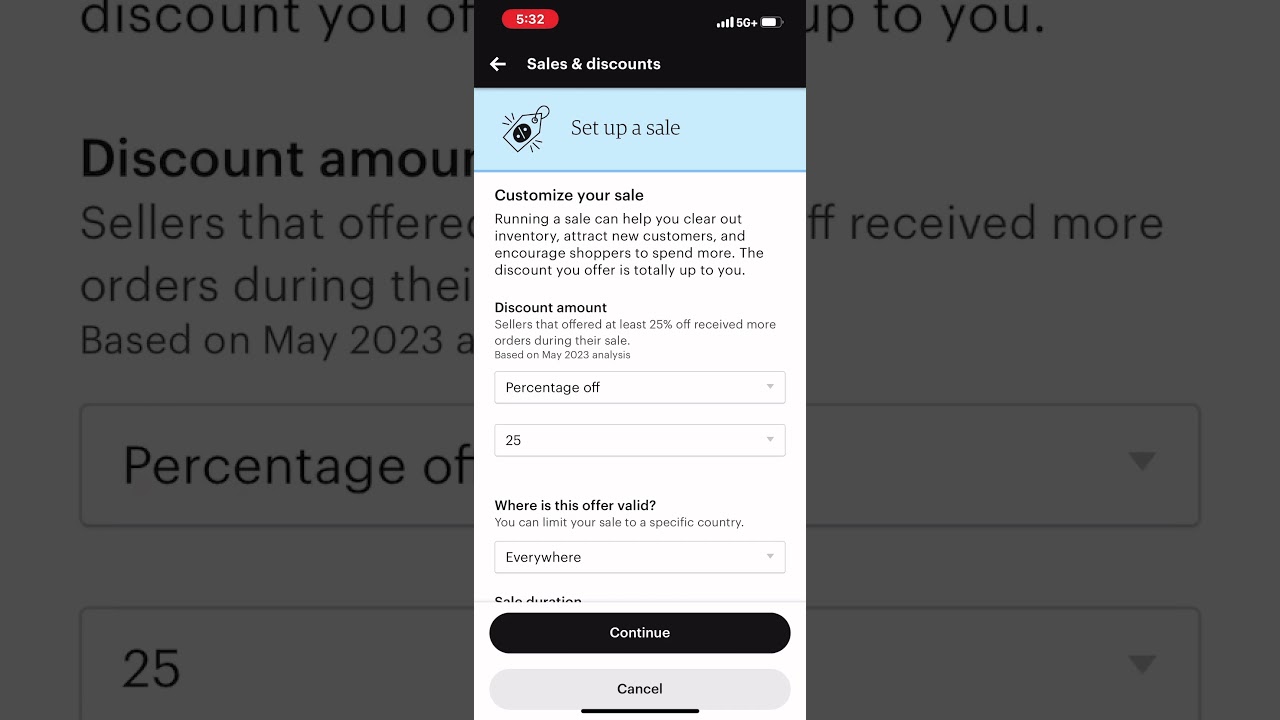 How to Set Up Sales & Discounts in the Etsy Business App (screen Guide)