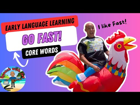 Go Fast! | Learn Core Words: Go, Fast, Turn, In, Out, Up, Down | AAC & Speech Therapy for Kids