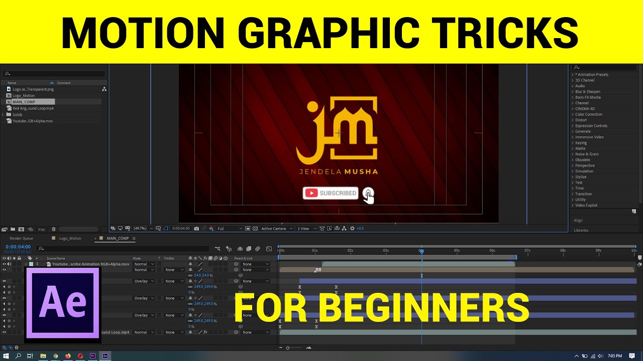 ( After Effects Tutorial ) Tricks Motion Graphic For Beginners - Part 2