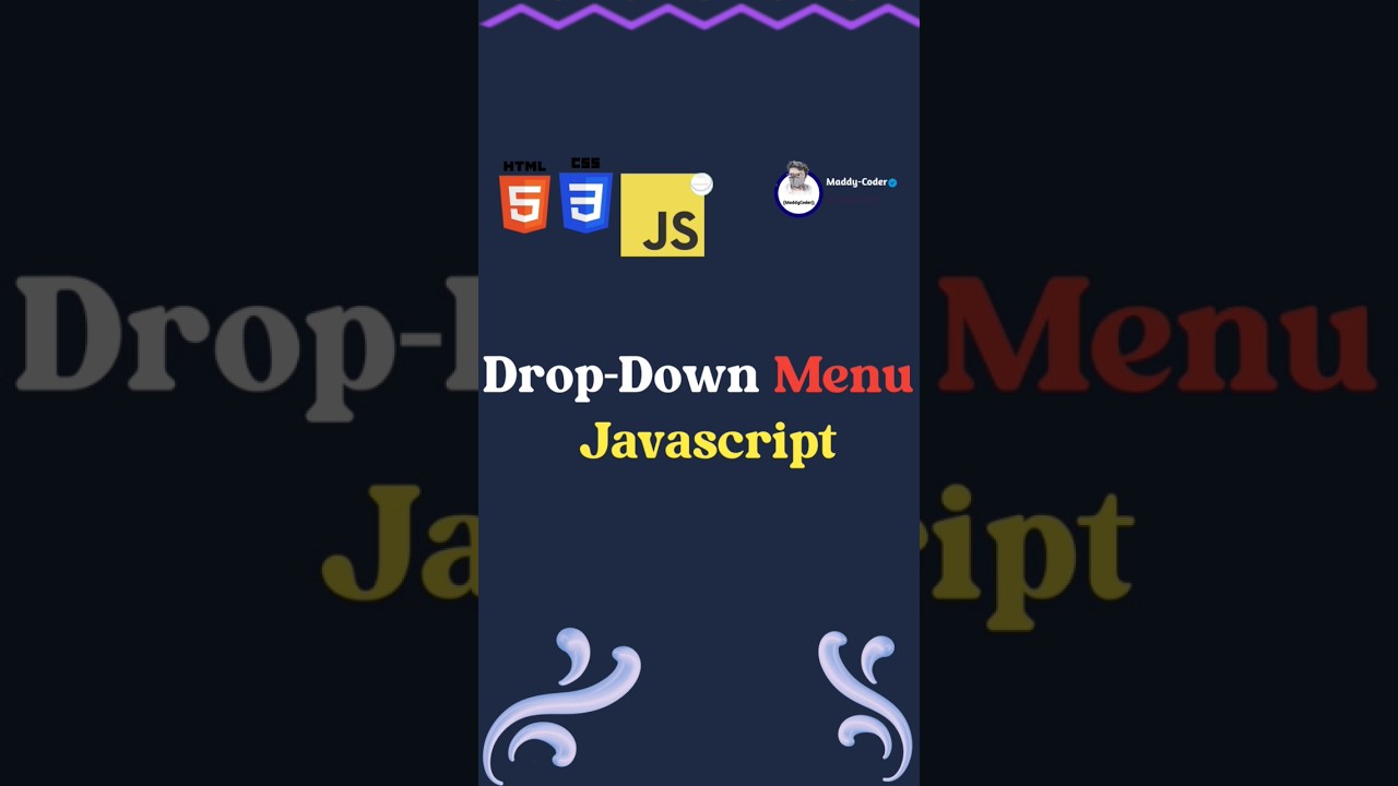 Drop-Down Menu Using CSS || Create drop-down menu in html css and js || #css3 #html5 #javascript