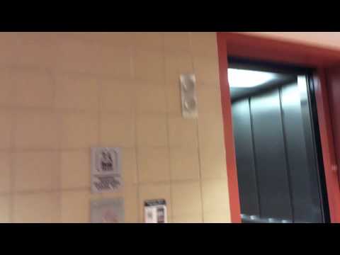 Dover traction Red elevators at the Midway Airport parking garage, Chicago Illinois