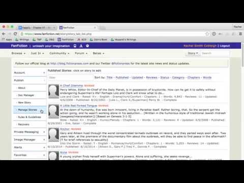 How to Create a New Story on FanFiction.net or FictionPress.com