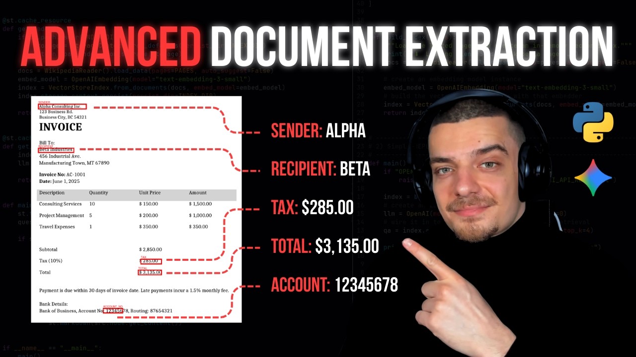 Advanced Document Extraction in Python with Gemini