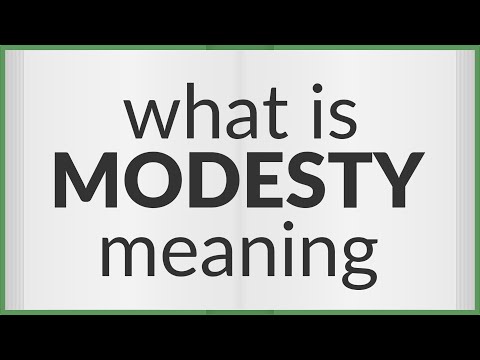 Modesty | meaning of Modesty