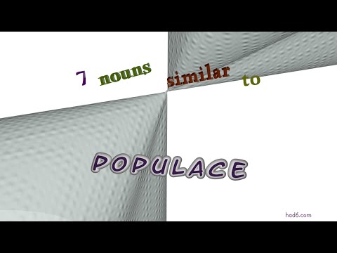 populace - 8 nouns similar to populace (sentence examples)