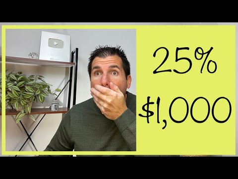 25% & $1,000