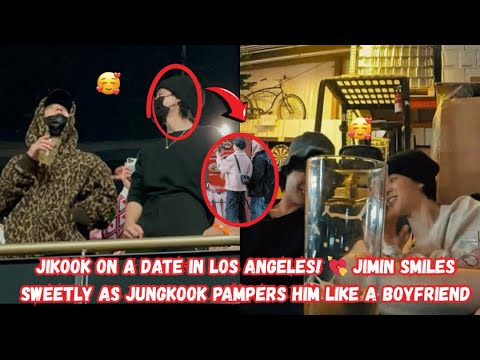 JIKOOK ON A DATE IN LOS ANGELES! 💘 Jimin Smiles Sweetly As Jungkook Pampers Him Like a Boyfriend