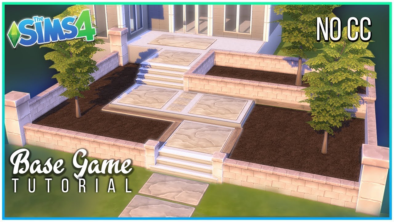 Sims 4 Tutorial - Multi Level Exterior Stairs [Base Game!] | Kate Emerald