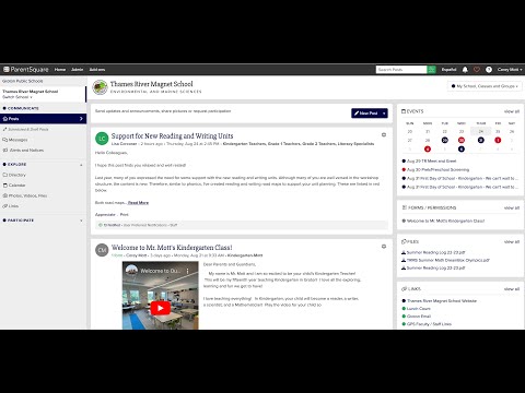 ParentSquare Tutorial - Web Browser Overview