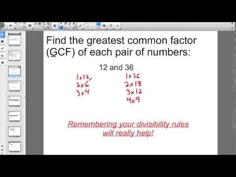 Lesson 82: Greatest Common Factor