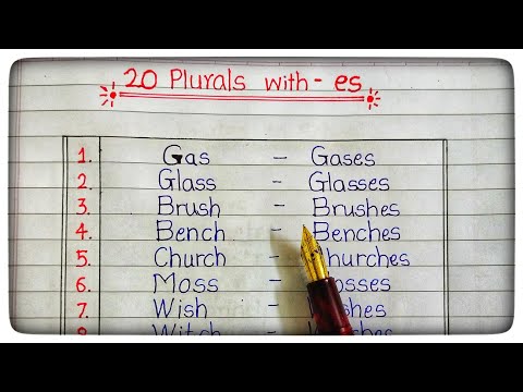 Plurals with '-es' Part-1 | Singular and Plurals | Irregular Plurals