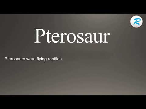 How to pronounce Pterosaur
