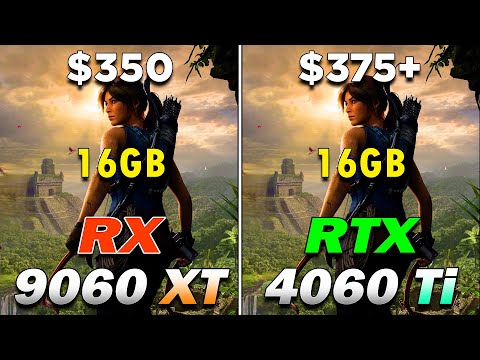 AMD RX 9060 XT 16GB vs NVIDIA RTX 4060 Ti 16GB | PC Gaming Tested