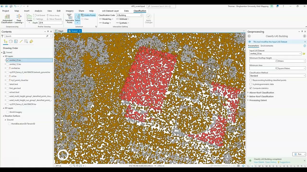 ArcGIS Pro - Interactively Editing Point Cloud Classifications