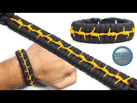 Barbed Wire Stitching Fishtail Paracord Bracelet Tutorial