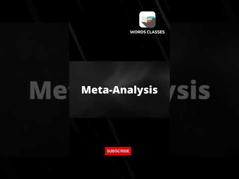 Meta Analysis Meaning | Word pronounce | English Speaking Practice| English | WordsClasses | #Shorts
