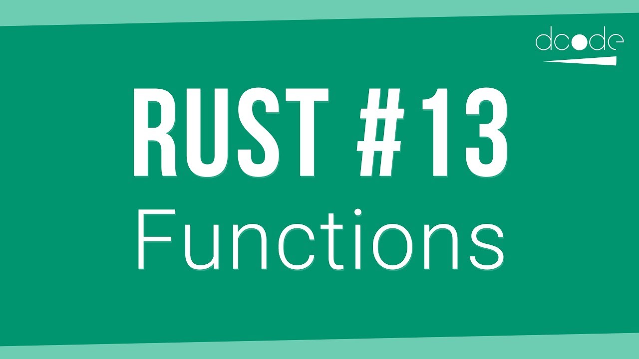 Rust Programming Tutorial #13 - Functions