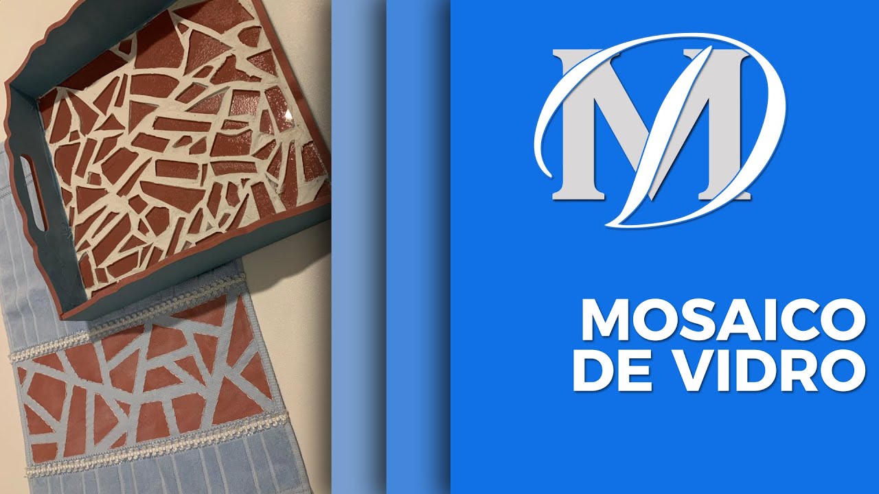 MOSAICO DE VIDRO E PINTADO