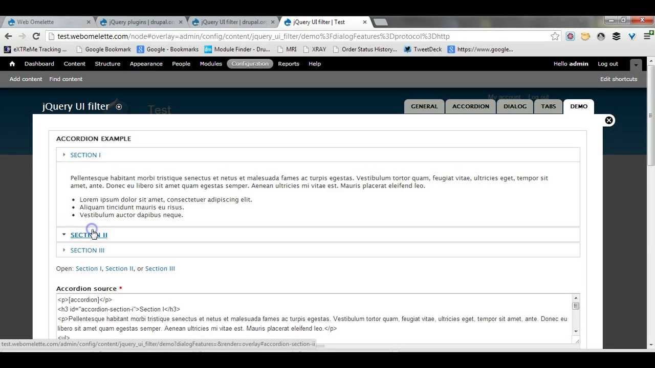 Cool Module - jQuery UI Filter